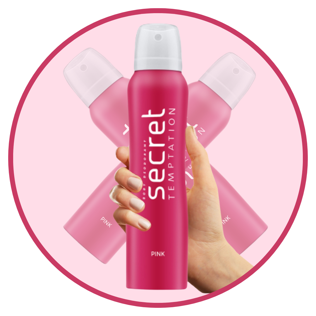 Pink Deodorant 150ml | Deodorant for Women | Secret Temptation